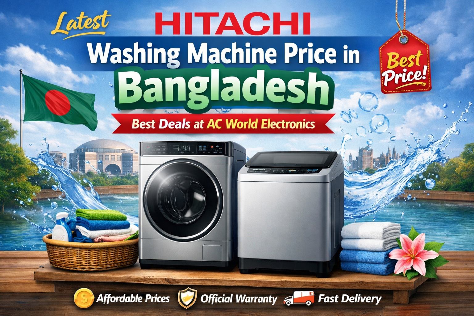 Latest Hitachi Washing Machine Price in Bangladesh